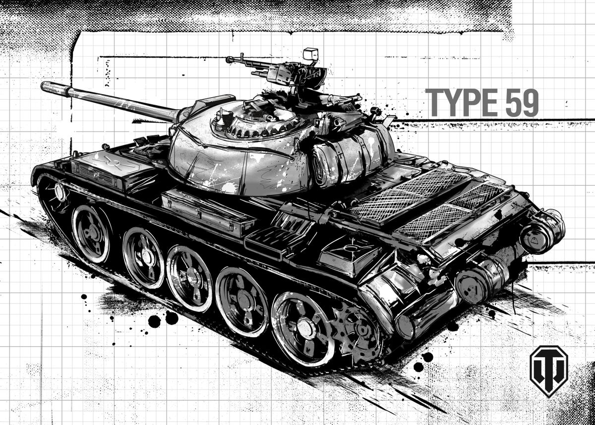'Type 59' Poster, picture, metal print, paint by World of Tanks | Displate
