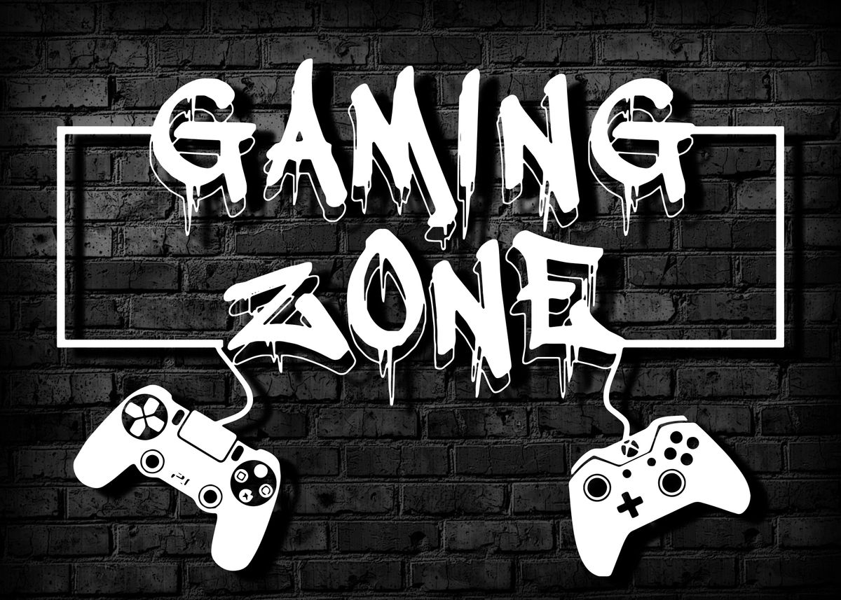 'Gaming Zone ' Poster, picture, metal print, paint by Metal Posters | Displate