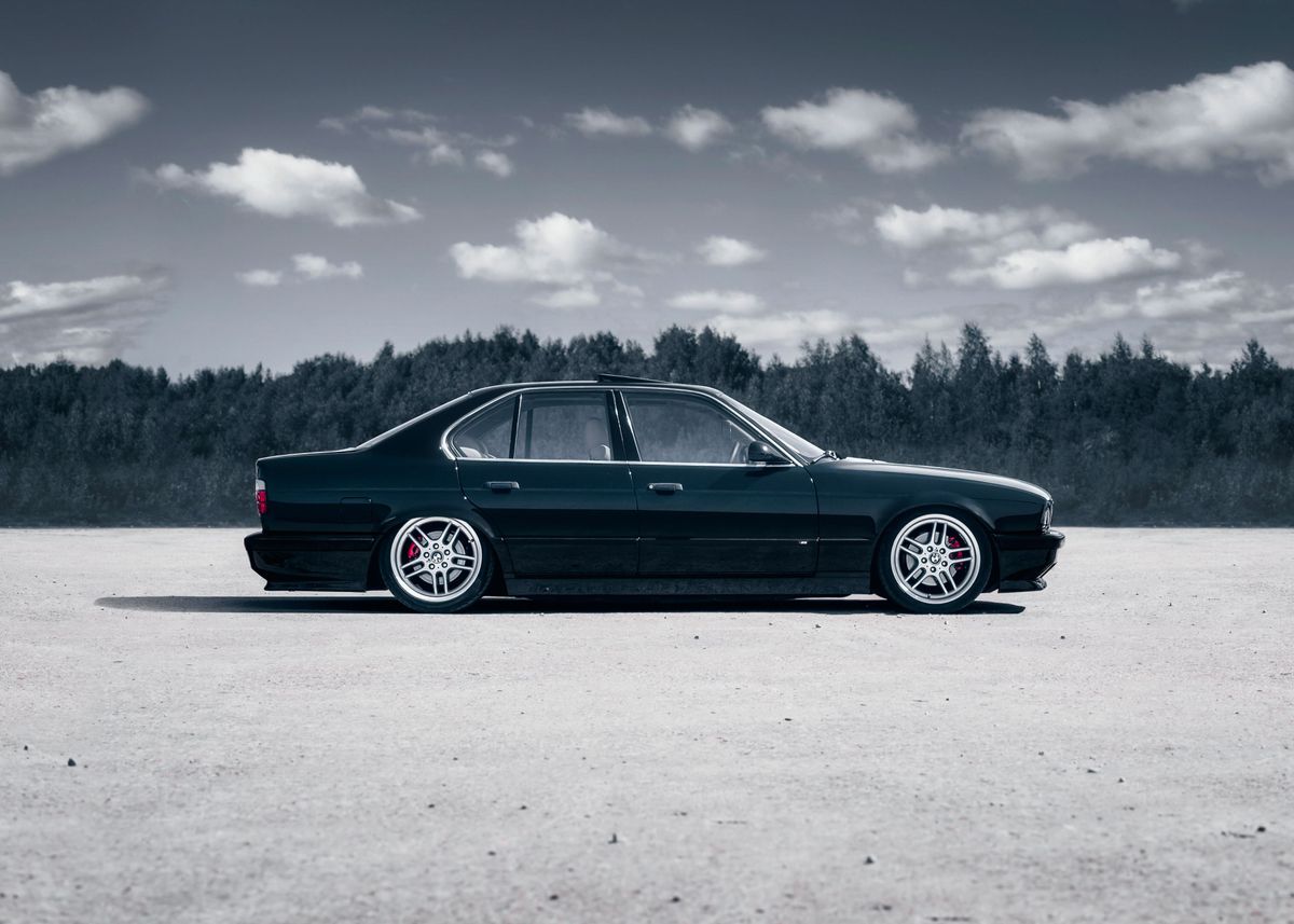 'BMW 5 Series E34' Poster, picture, metal print, paint by Misya Vad ...