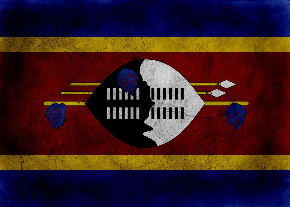 'Swaziland' Poster, picture, metal print, paint by Eli Cassin | Displate