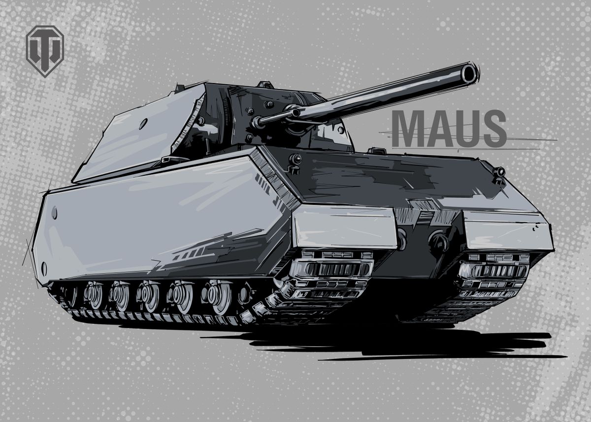 'Maus' Poster, picture, metal print, paint by World of Tanks | Displate