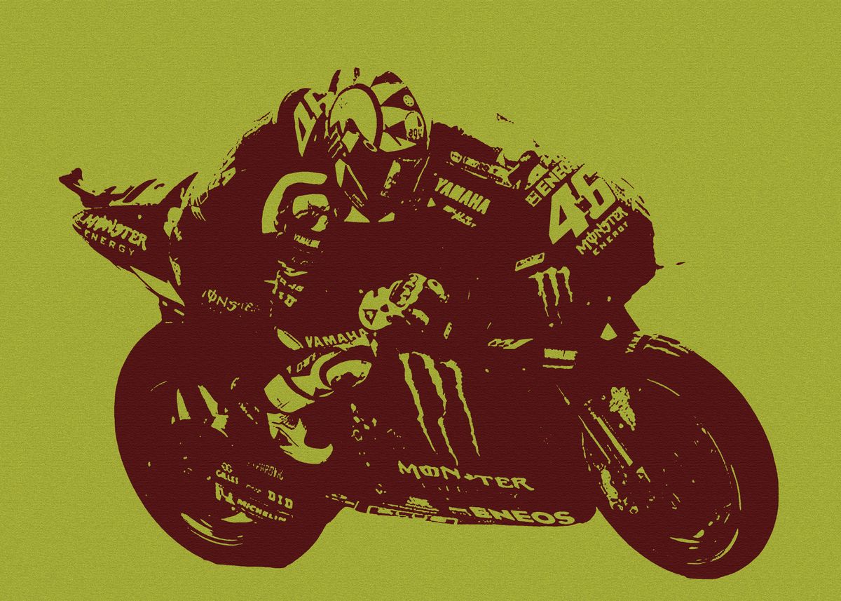 'Valentino Rossi' Poster by Cao Thi Hieu | Displate