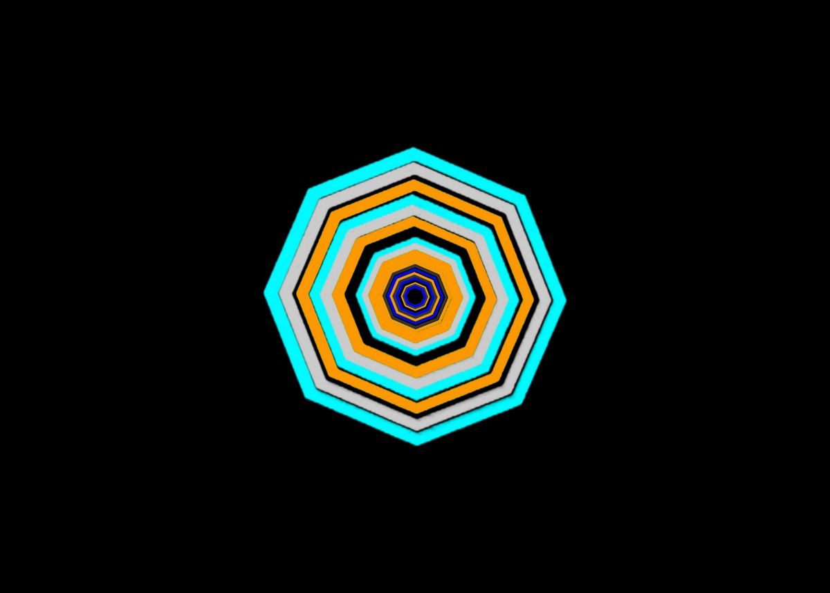 'octagon' Poster, picture, metal print, paint by PLUOCK KOK | Displate