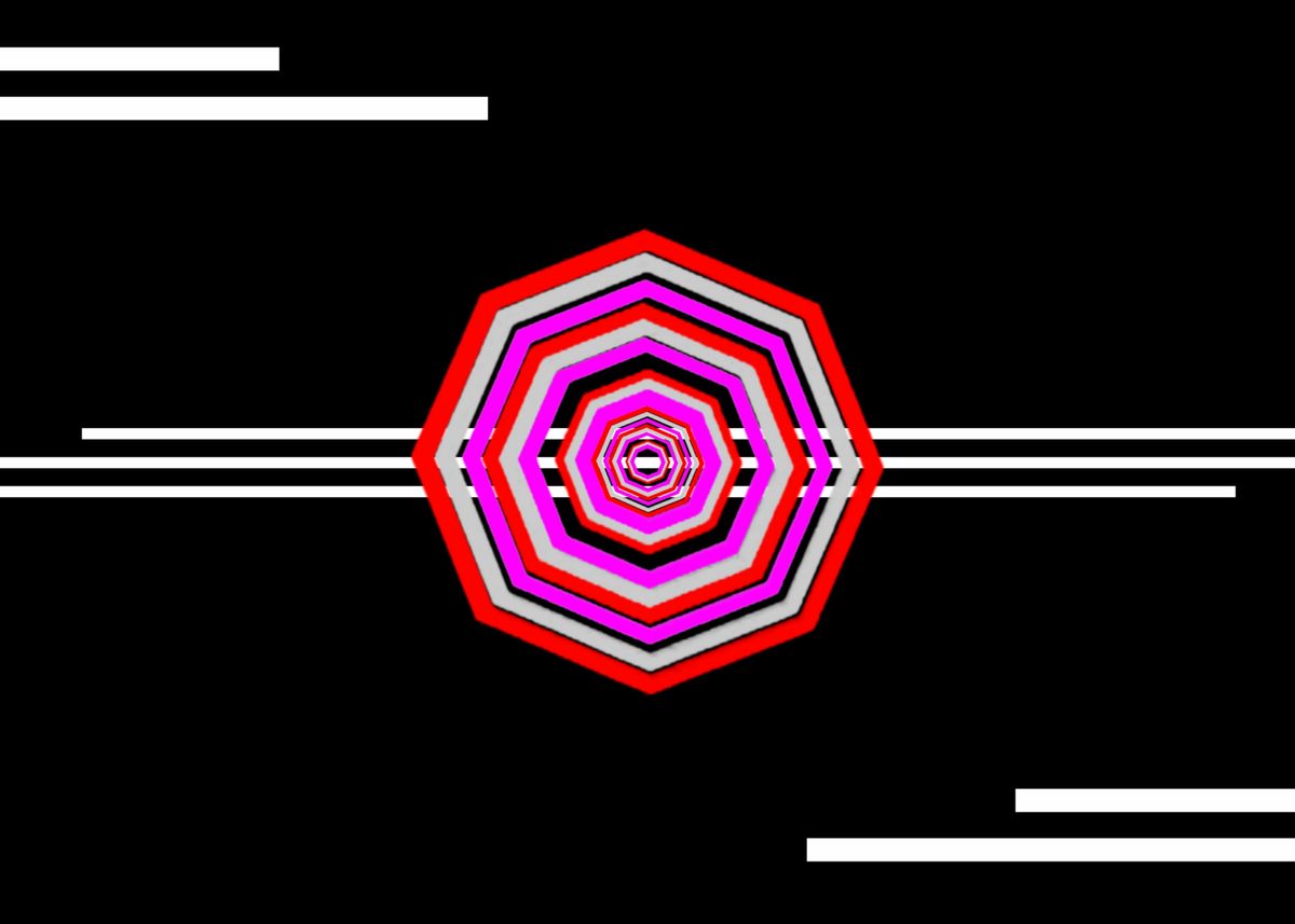 'octagon' Poster, picture, metal print, paint by PLUOCK KOK | Displate