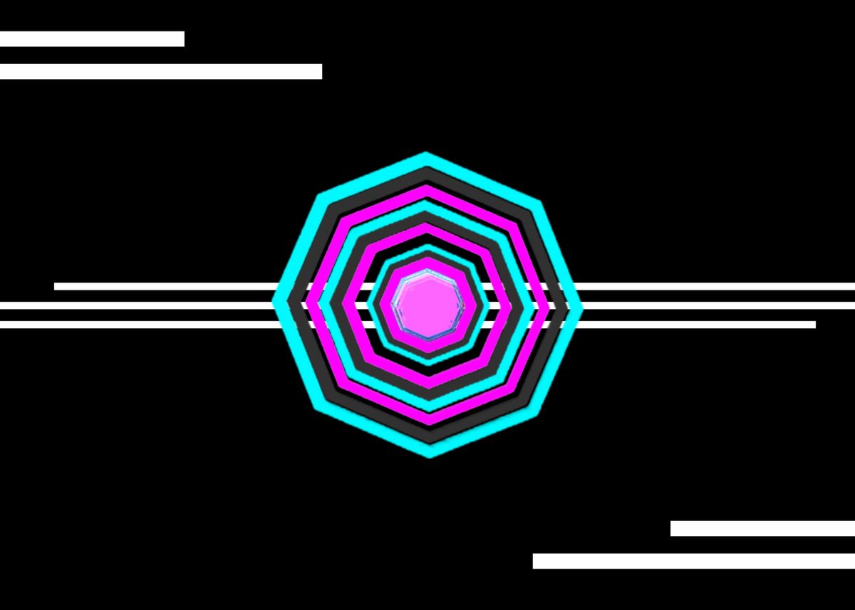 'octagon' Poster, picture, metal print, paint by PLUOCK KOK | Displate