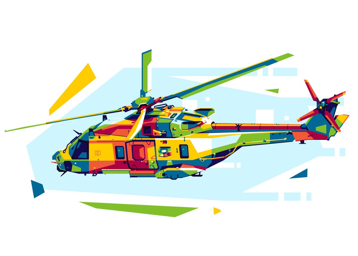 'NH90 Helicopter' Poster, picture, metal print, paint by Lintang ...
