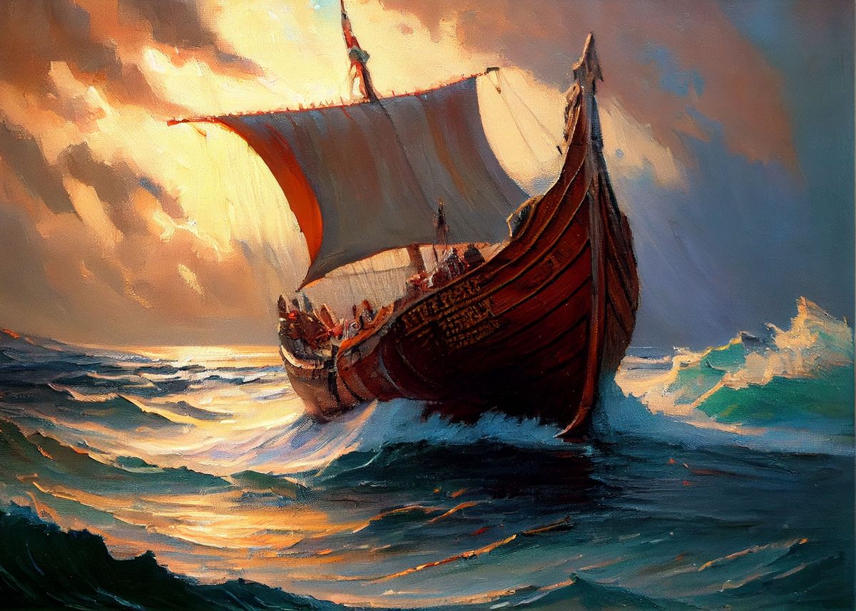 Viking Oil Painting