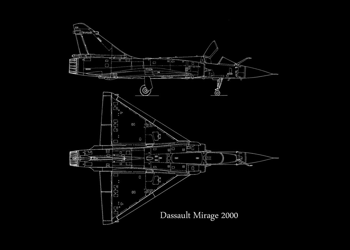 'Dassault Mirage 2000' Poster, picture, metal print, paint by Retal ...