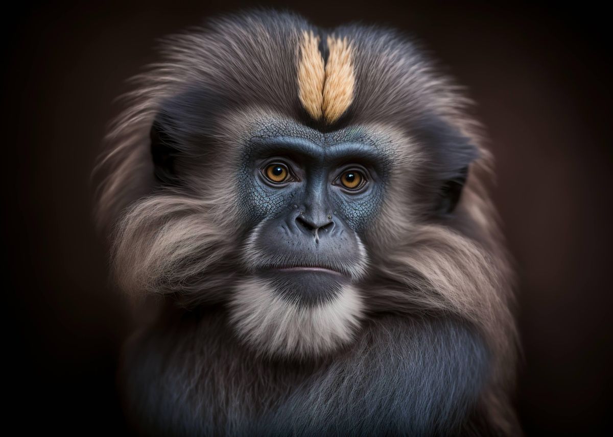 'Monkey Face' Poster, picture, metal print, paint by Sam Brady | Displate