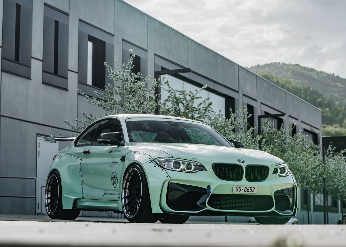 'BMW M2' Poster, picture, metal print, paint by Va Mitha | Displate