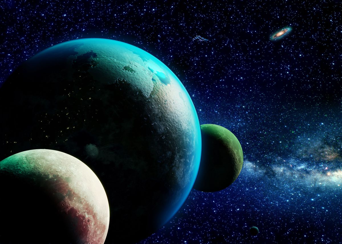 'Planet Orgus' Poster, picture, metal print, paint by Genris | Displate