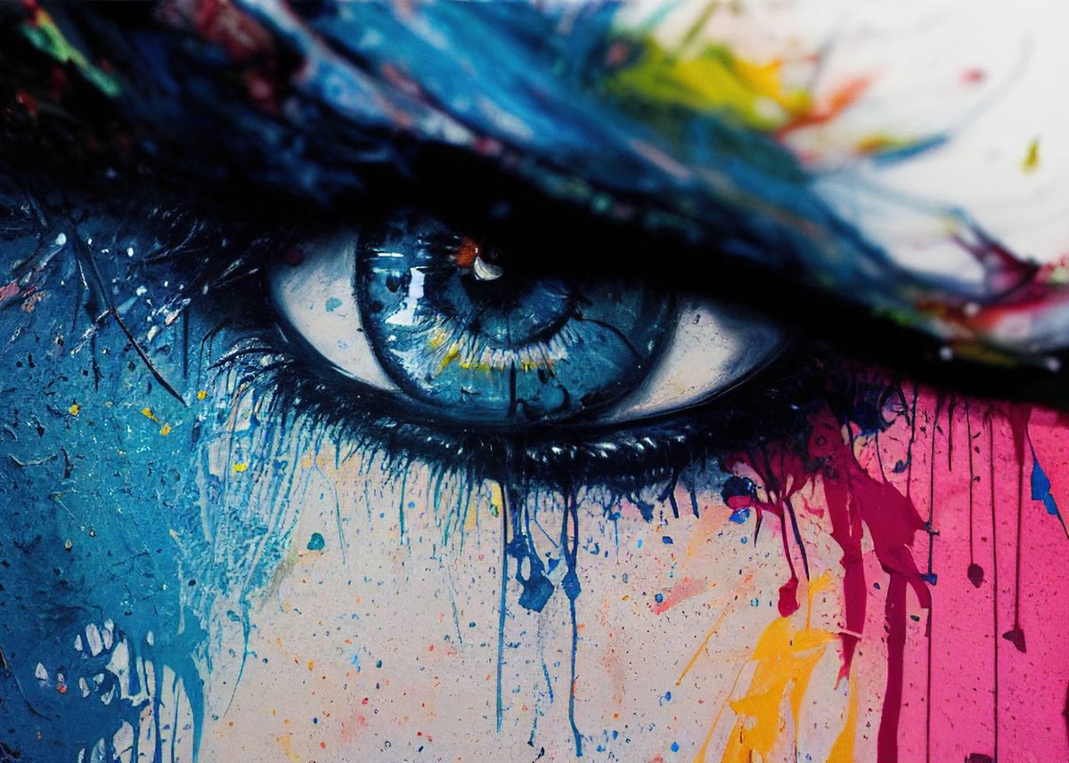 'Human eye contact' Poster, picture, metal print, paint by Sam Brady ...