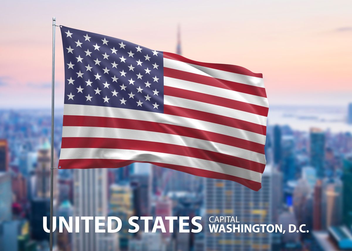 'United States Flag' Poster, picture, metal print, paint by FlyingBlade ...