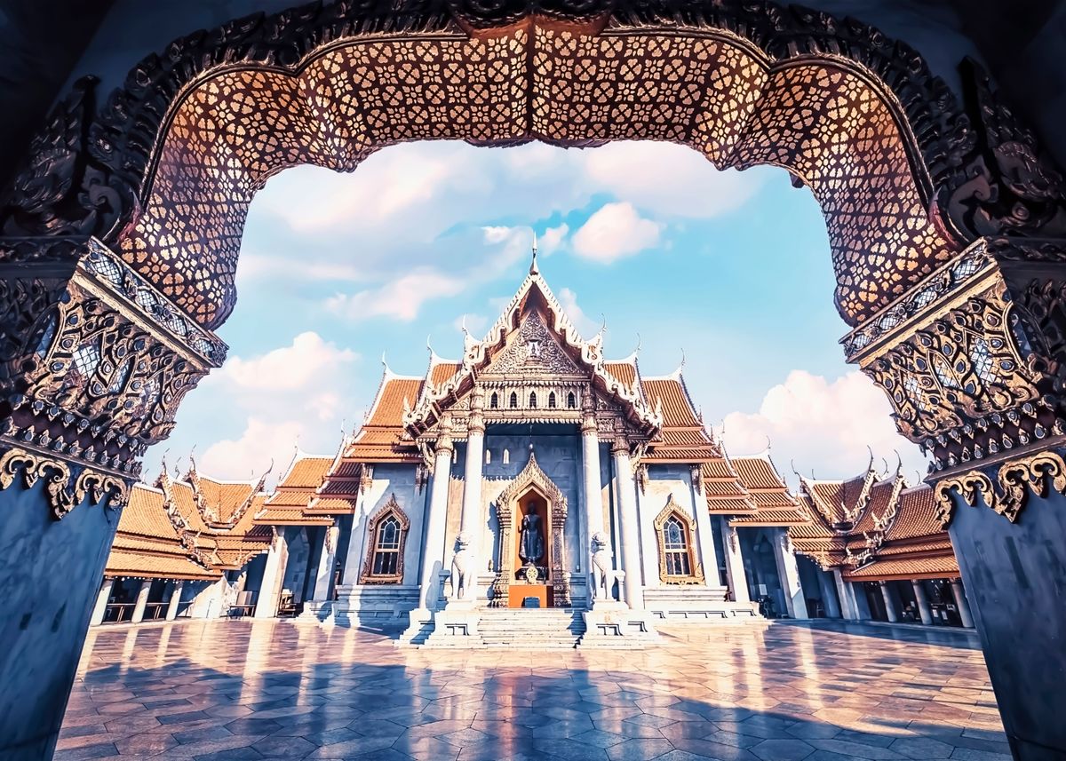 'Marble Temple' Poster, picture, metal print, paint by Mango Art | Displate