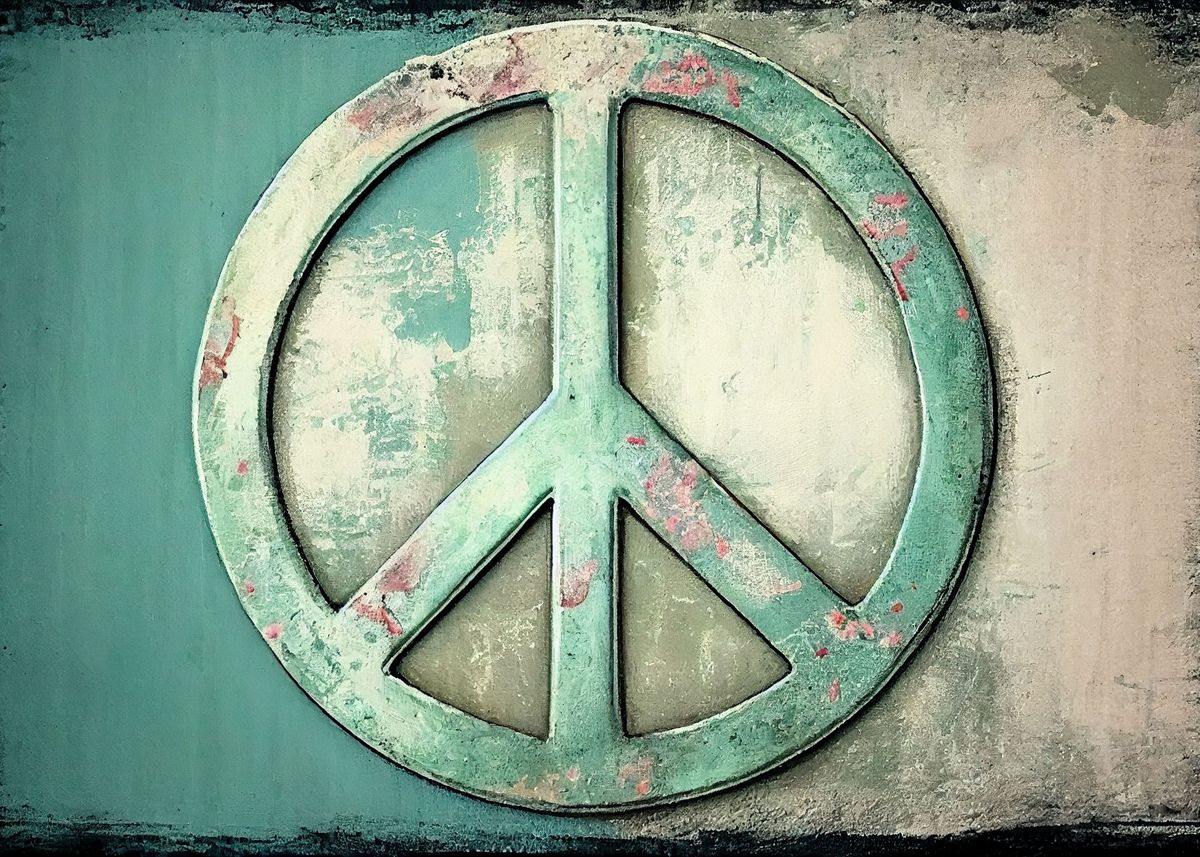 'Retro Peace Symbol ' Poster, picture, metal print, paint by Steel ...