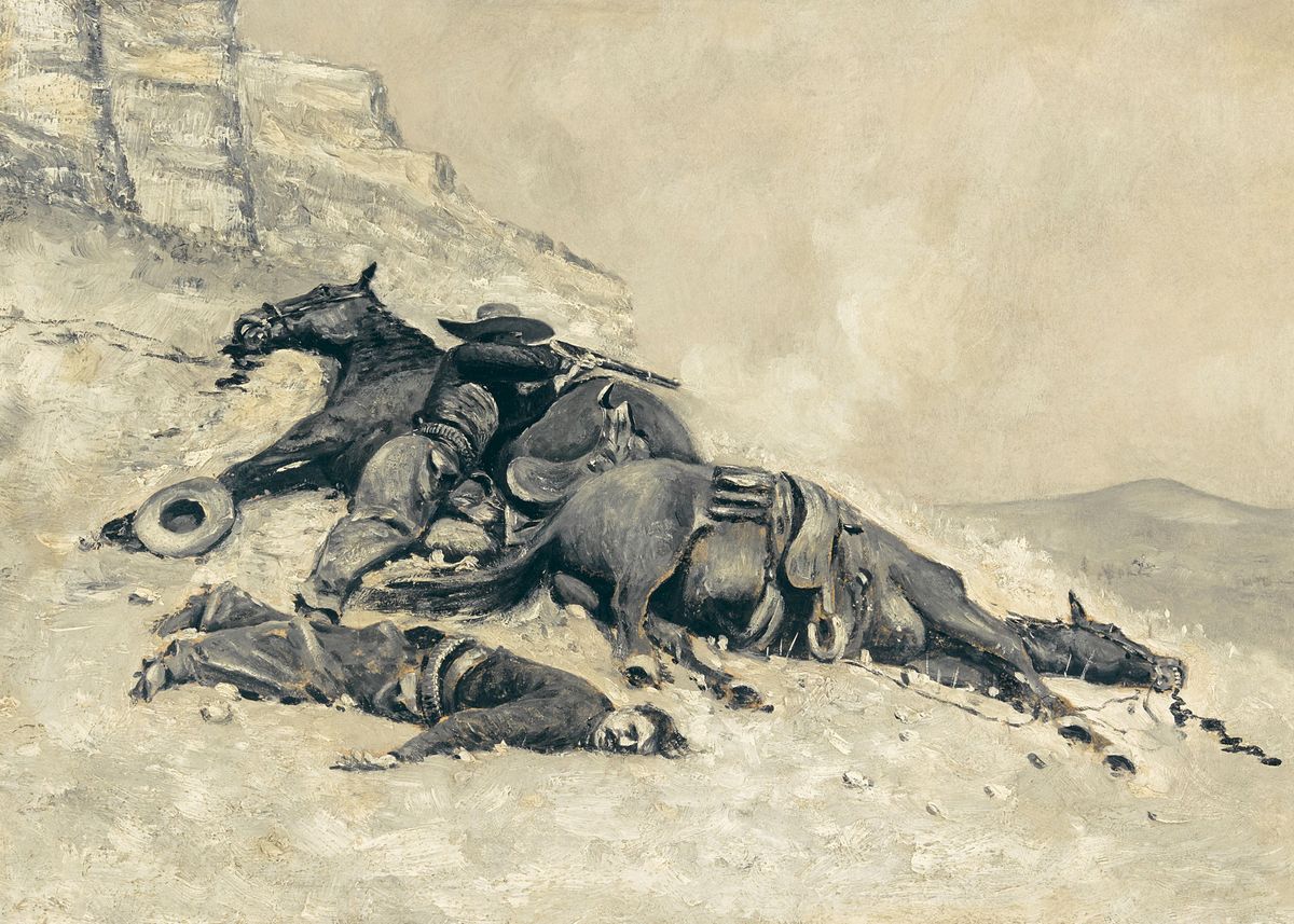 'Gunfight In Desert' Poster, picture, metal print, paint by Makanaki ...