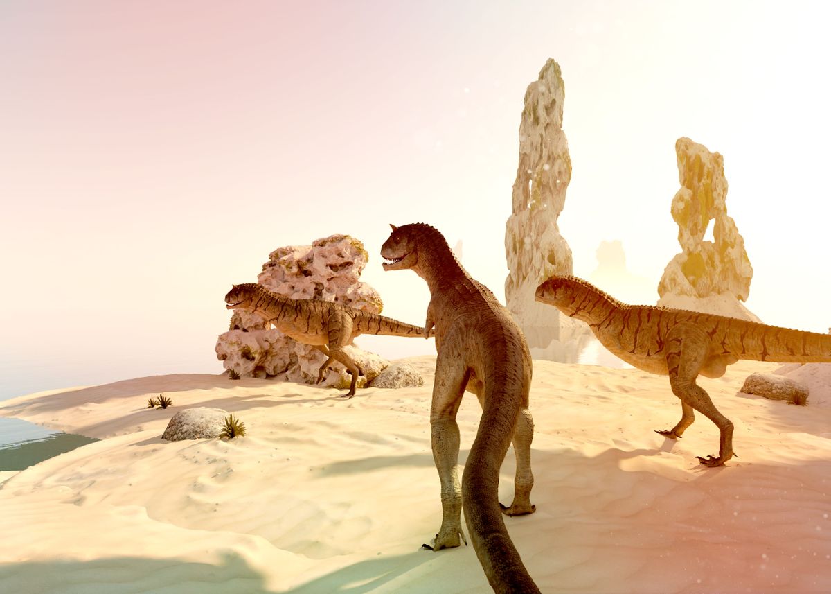 'Carnotaurus sastrei dinosa' Poster, picture, metal print, paint by ...