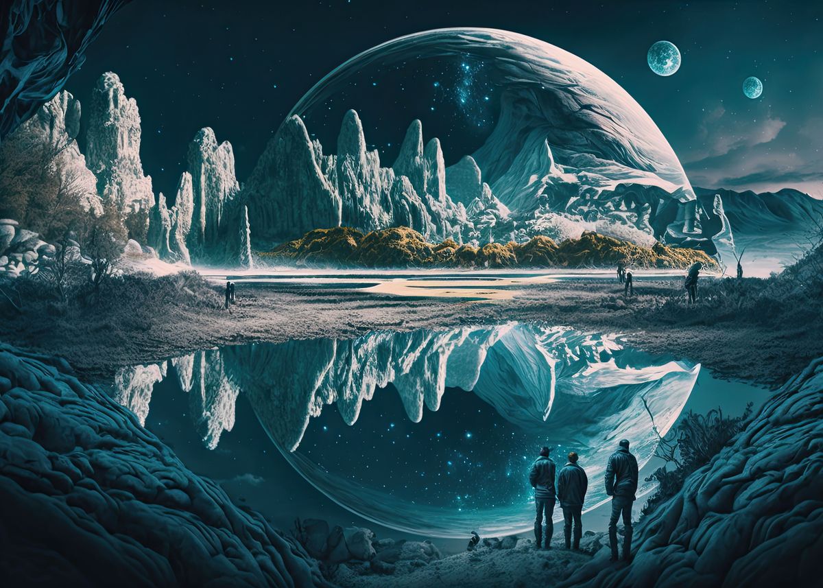 'Surreal Planet AI Art' Poster, picture, metal print, paint by ...