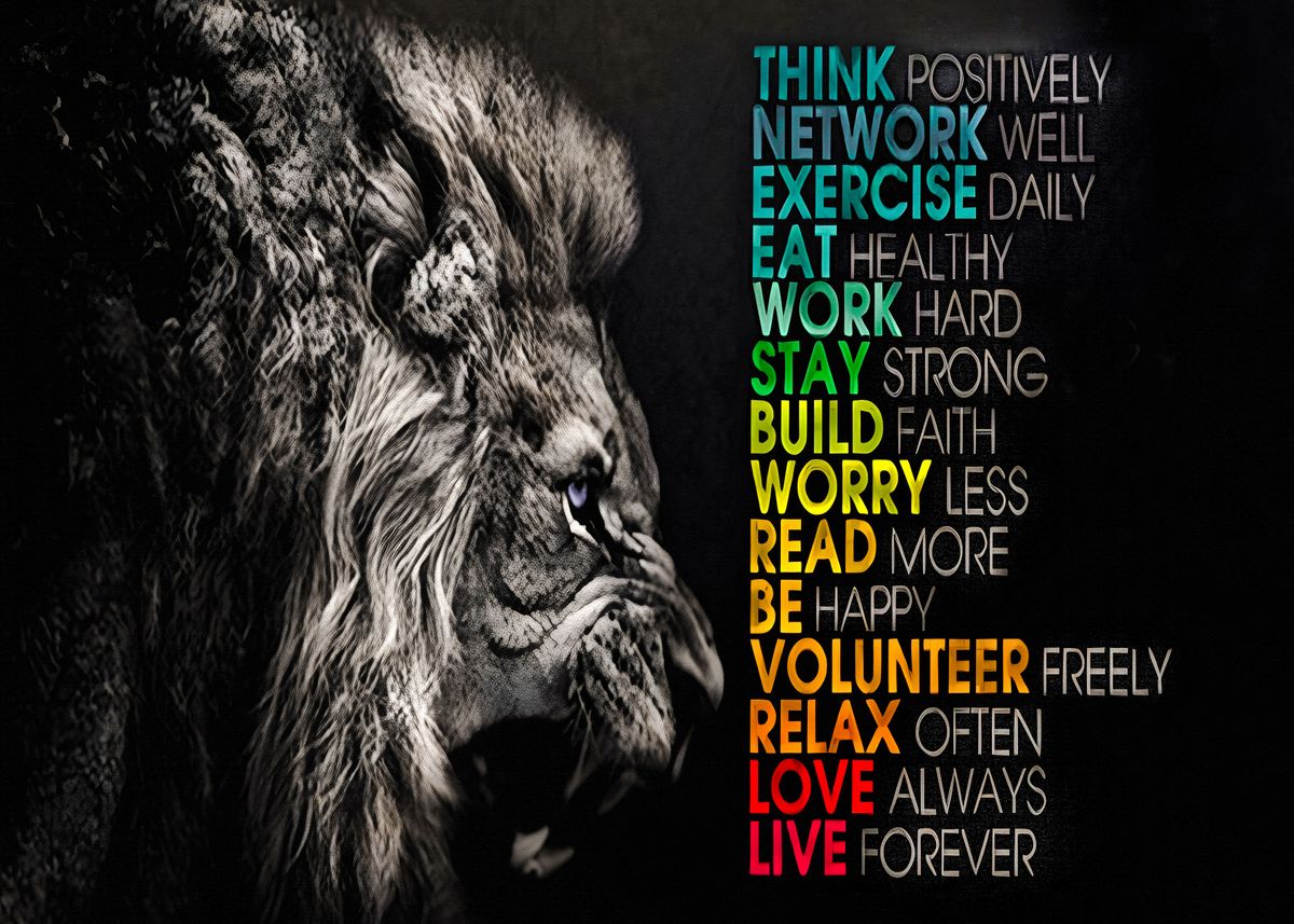 'Positive Mindset' Poster, picture, metal print, paint by Conceptual ...