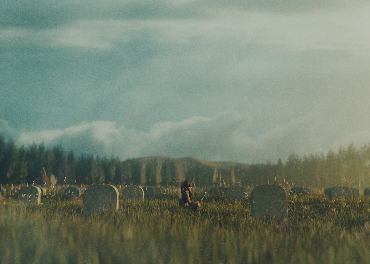 'Graveyard Scene 1 ' Poster, picture, metal print, paint by Irawan ...