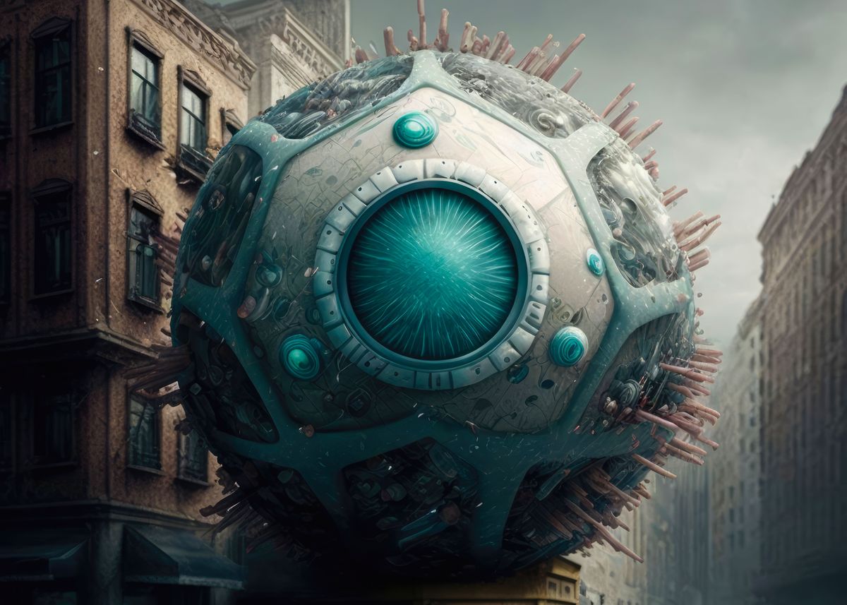 'Huge alien virus' Poster by Antonio Gravante | Displate