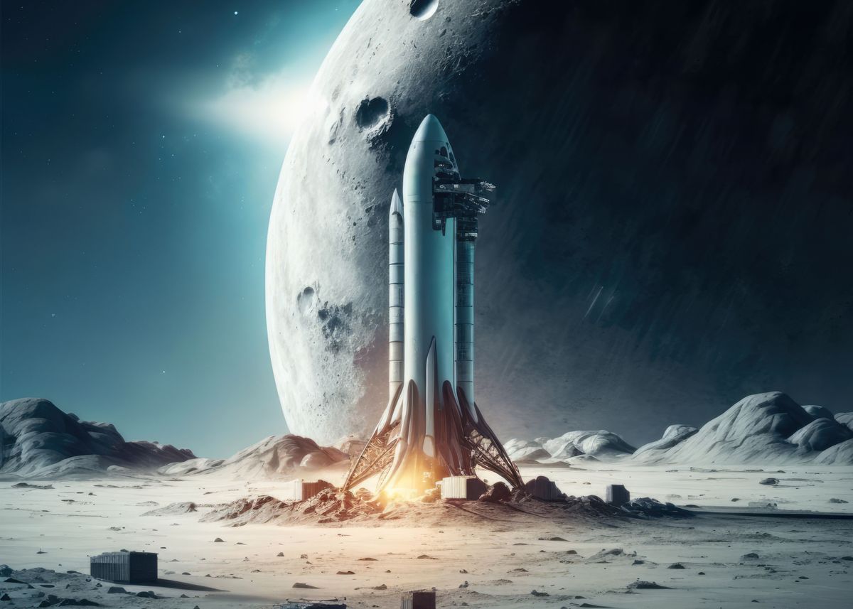 'Space rocket' Poster, picture, metal print, paint by Antonio Gravante ...