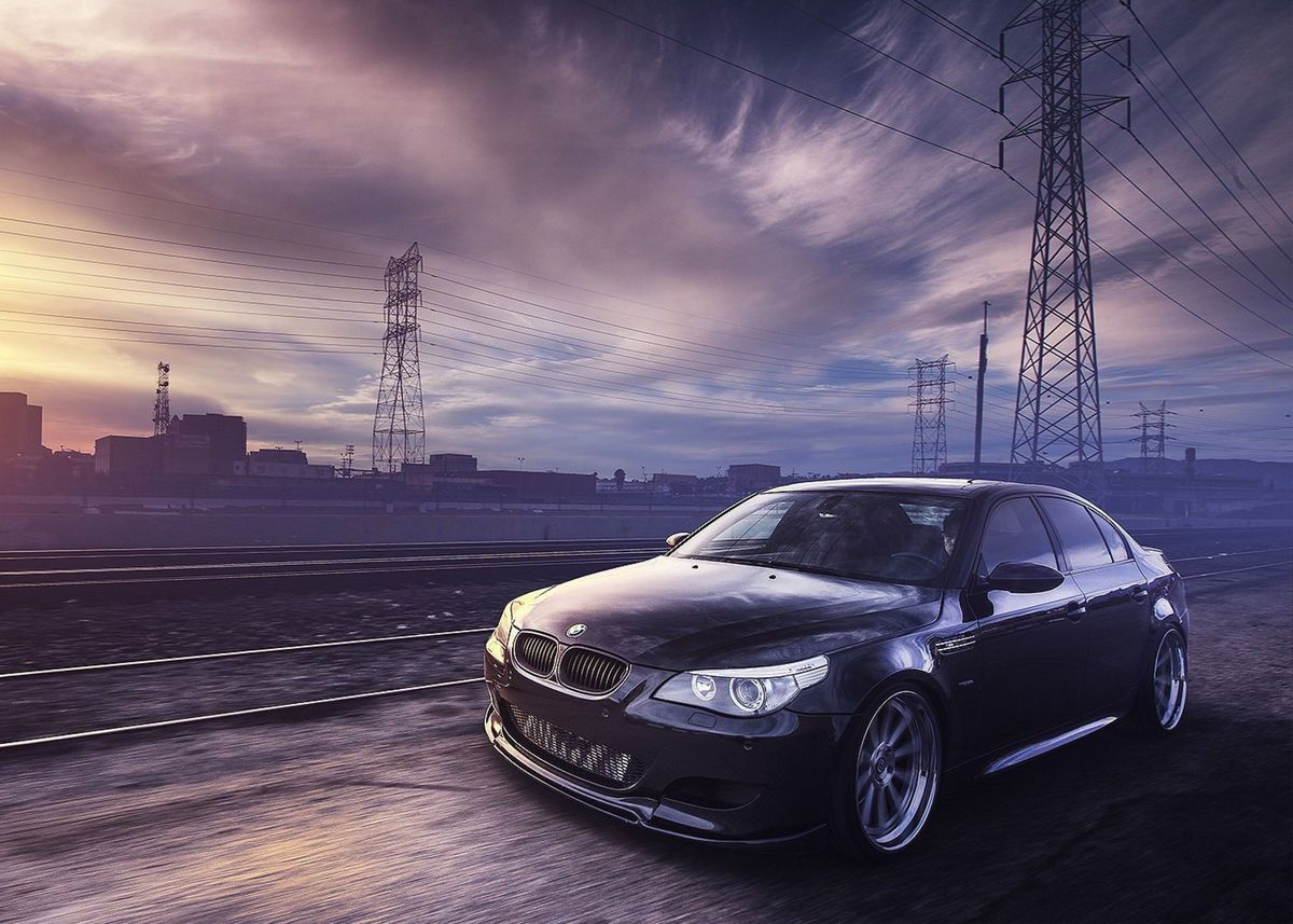'BMW M5 E60' Poster, picture, metal print, paint by Indi Creator | Displate