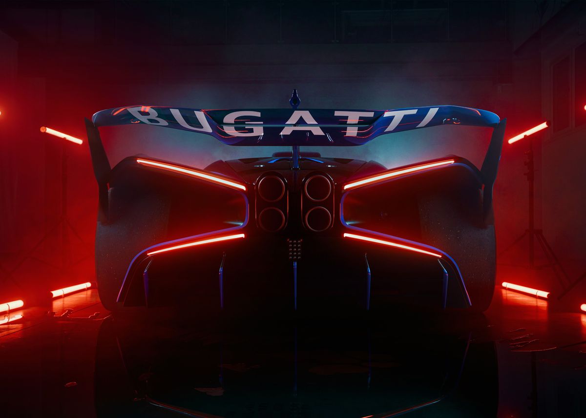 'Bugatti Bolide' Poster, picture, metal print, paint by Va Mitha | Displate