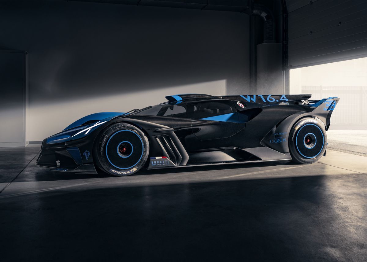 'Bugatti Bolide' Poster, picture, metal print, paint by Va Mitha | Displate