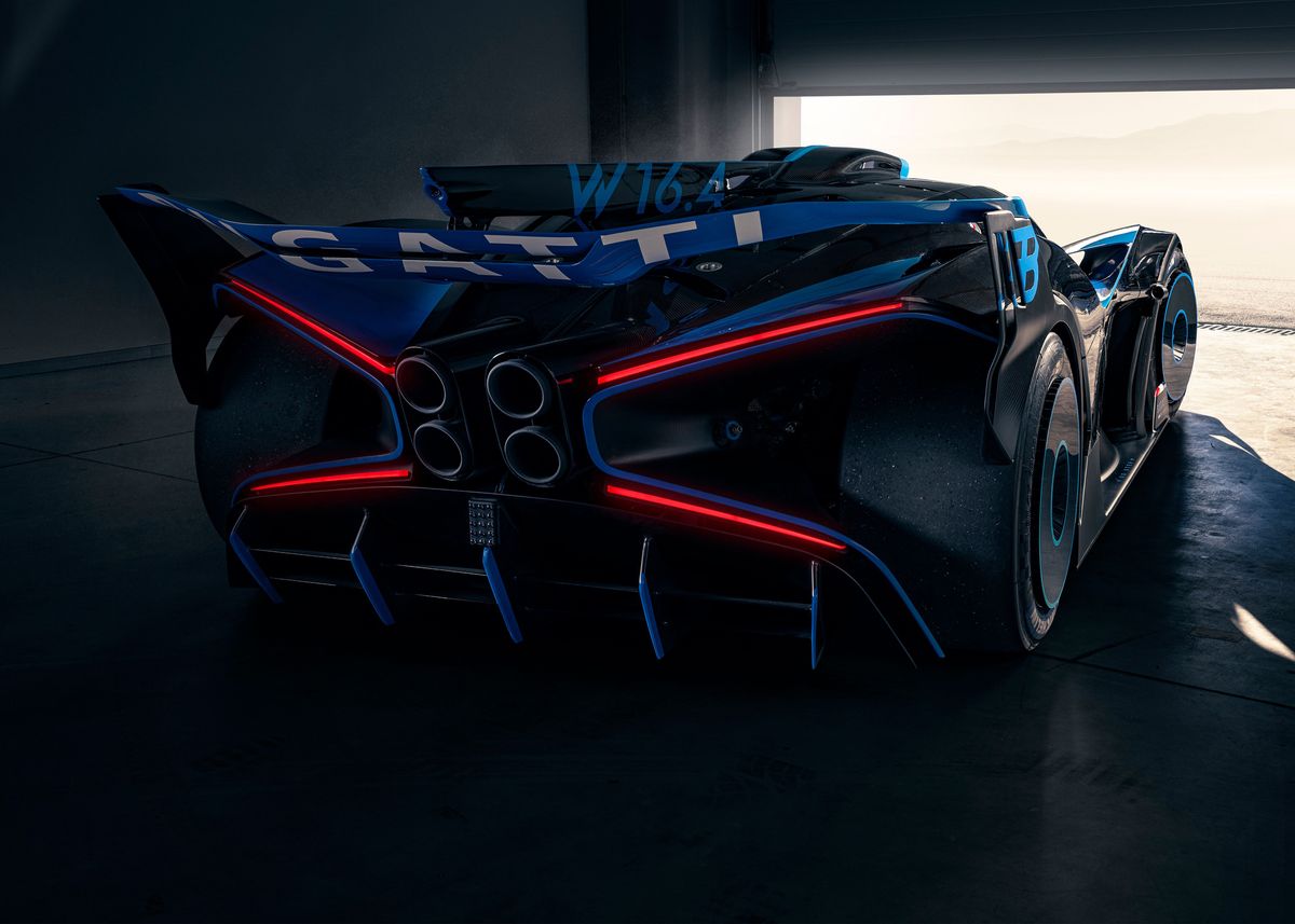 'Bugatti Bolide' Poster, picture, metal print, paint by Va Mitha | Displate