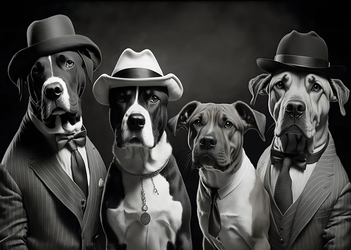 'The dog pack photography' Poster, picture, metal print, paint by ...