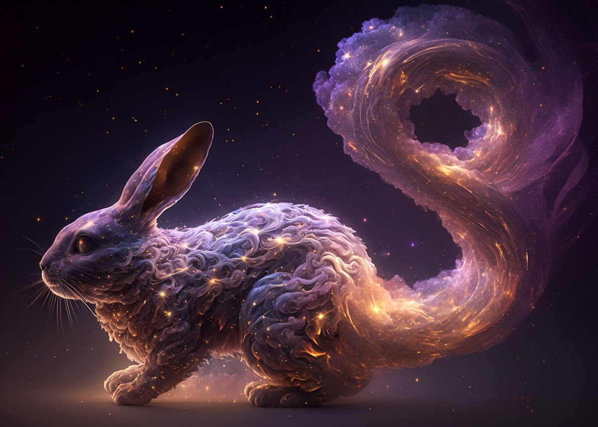 'Spirit Animal Rabbit' Poster, picture, metal print, paint by Jiri ...