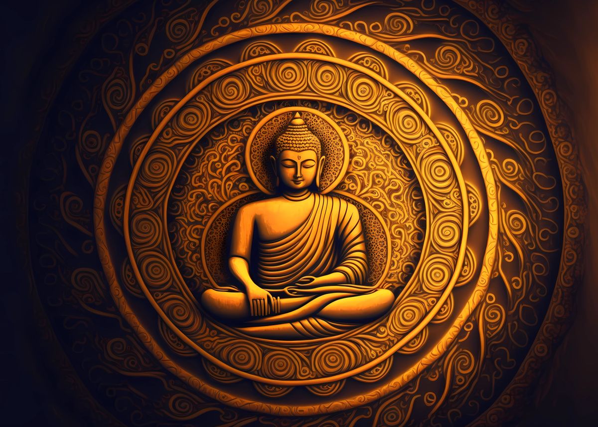 'Spiritual Awakening buddha' Poster, picture, metal print, paint by ...