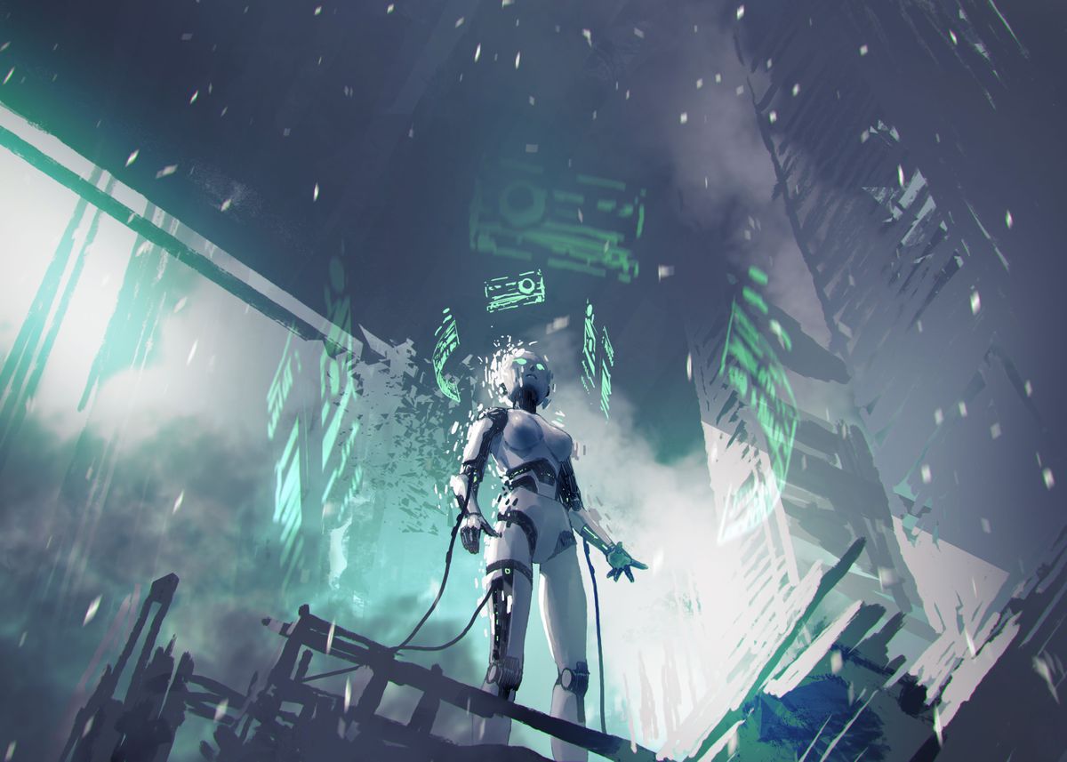 'Fantasy future robot' Poster, picture, metal print, paint by Color Art ...