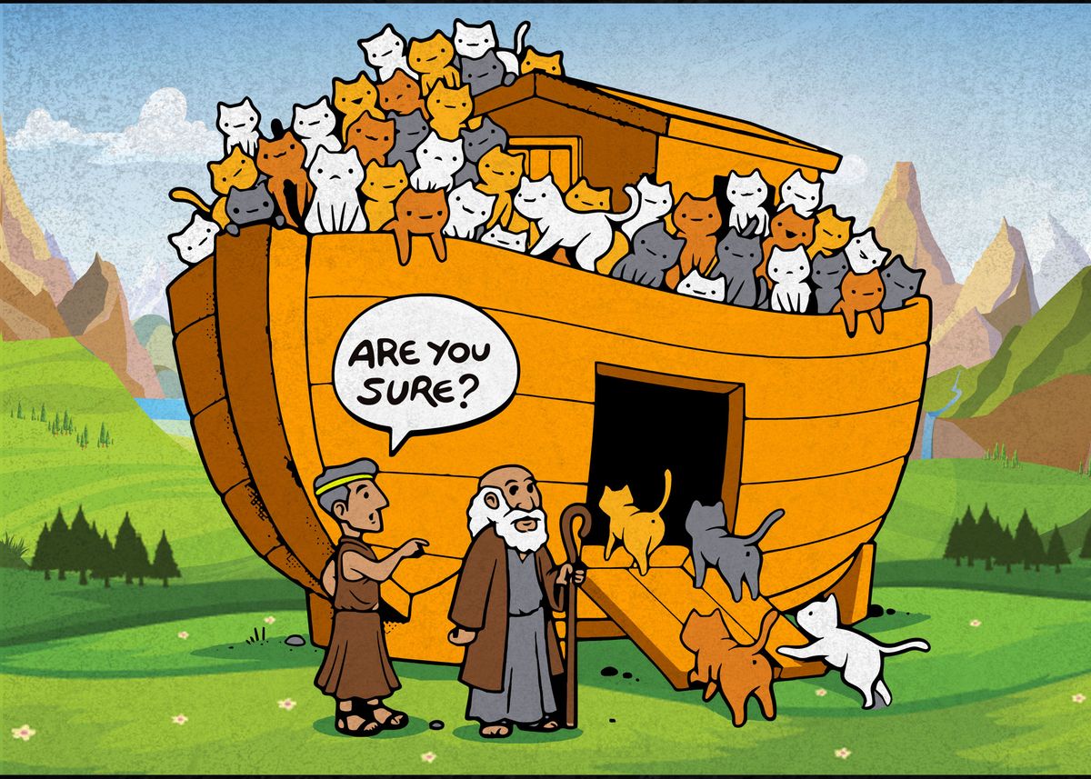 'Noahs Ark of Cats' Poster, picture, metal print, paint by Chase ...