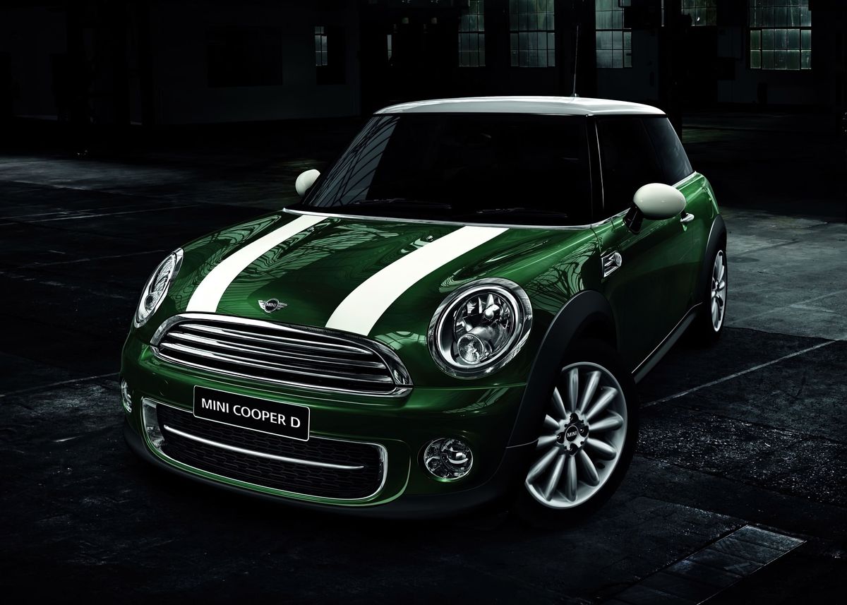 'Green Mini Cooper' Poster by Richard Art | Displate