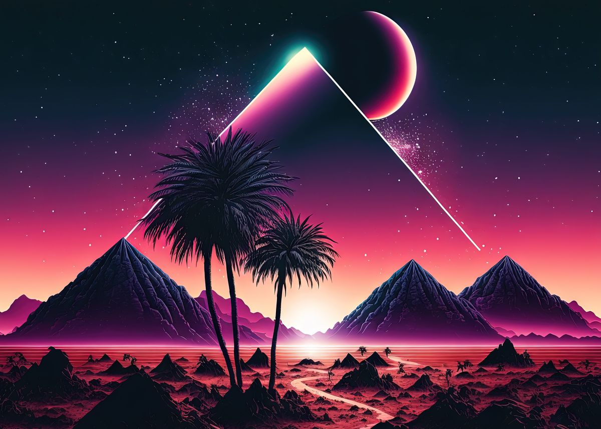 'A Synthwave Odyssey' Poster, picture, metal print, paint by ...