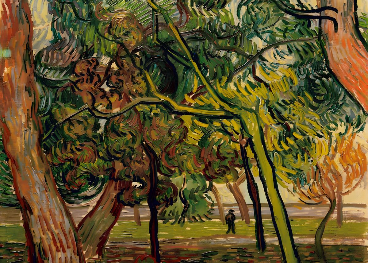 'Study of Pine Trees' Poster, picture, metal print, paint by Vintage ...