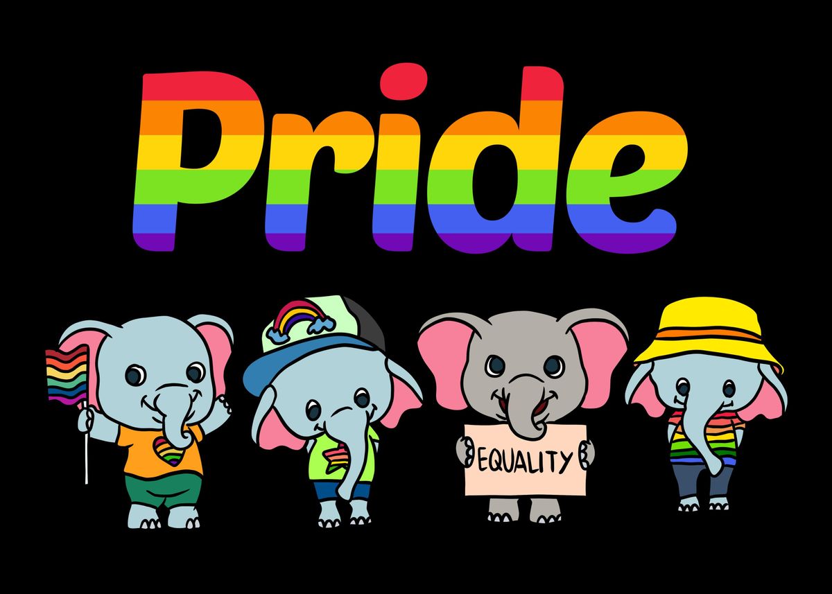'Lgbt Elephant Lgbt Elephan' Poster by Hexor | Displate