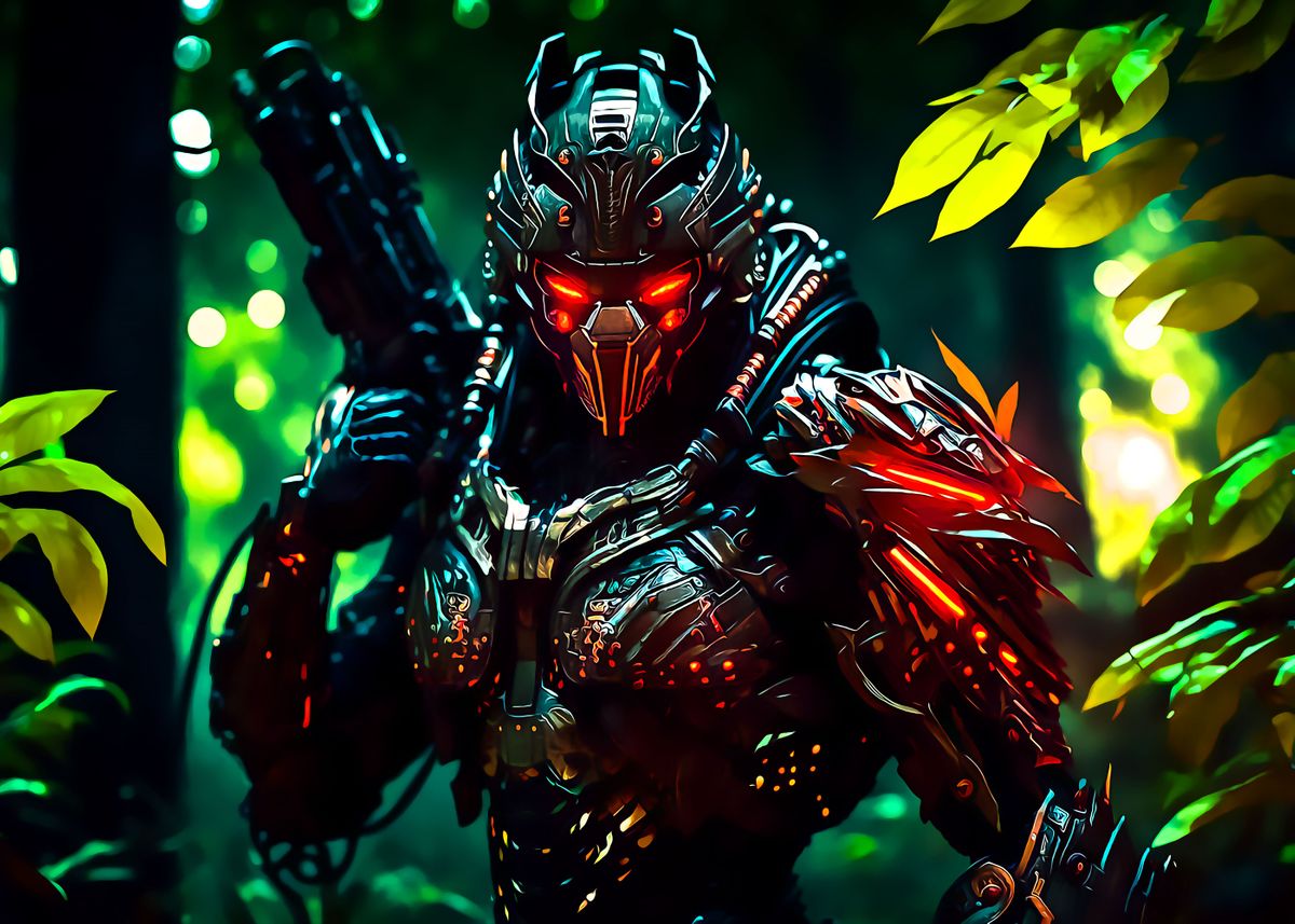 'Predator Warrior' Poster, picture, metal print, paint by Hita Ando ...