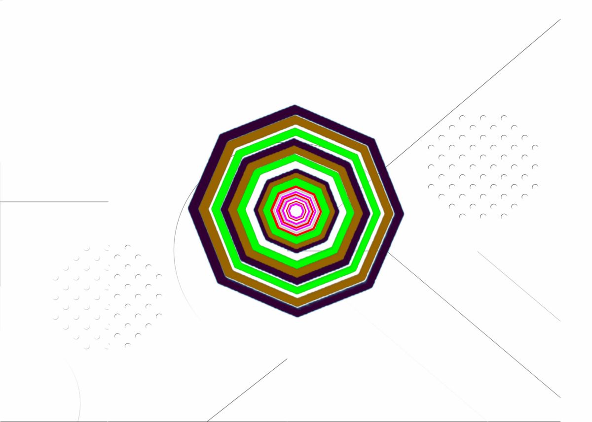 'octagon' Poster by PLUOCK KOK | Displate