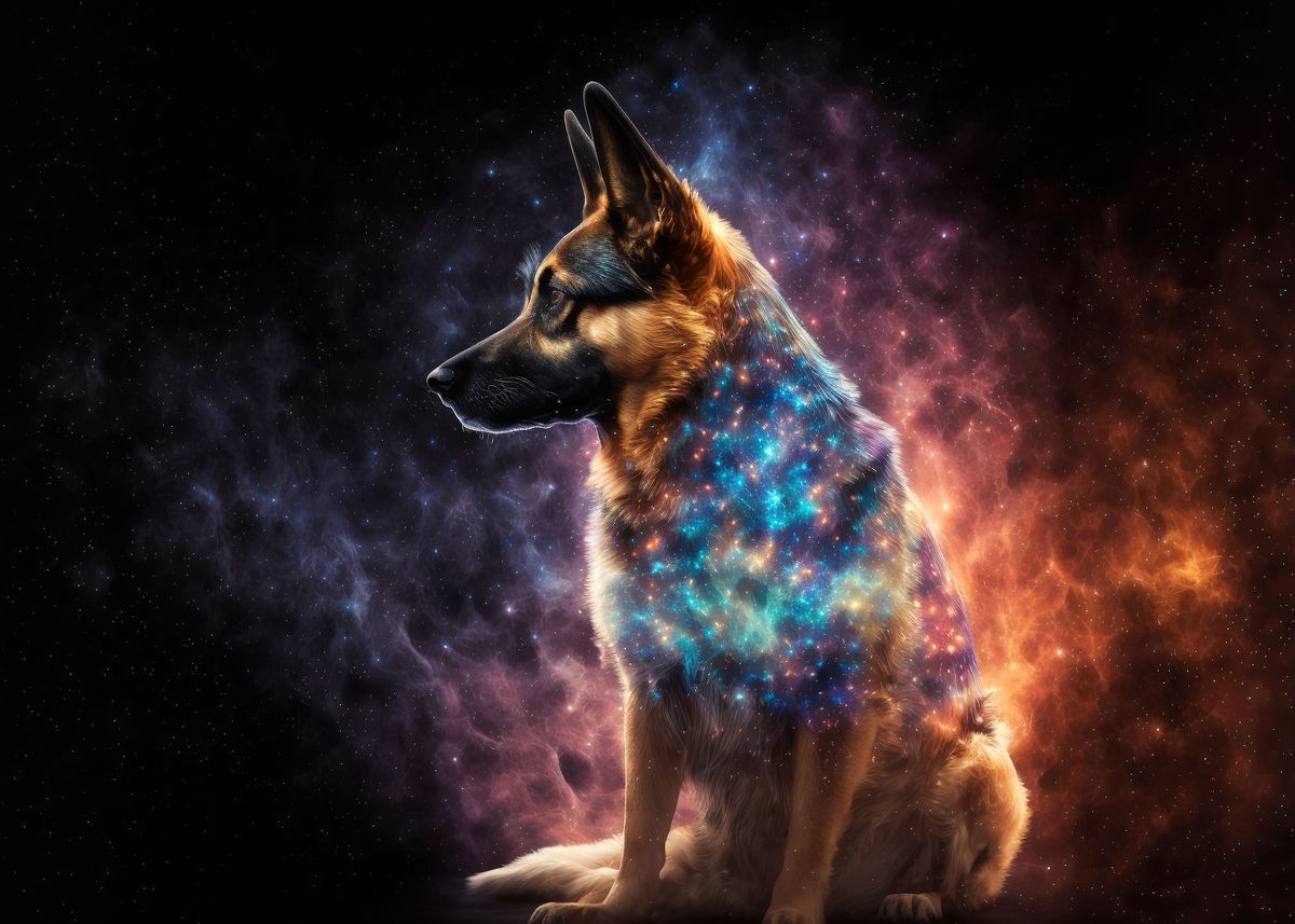 'Spirit German Shepherd' Poster, picture, metal print, paint by Jiri ...