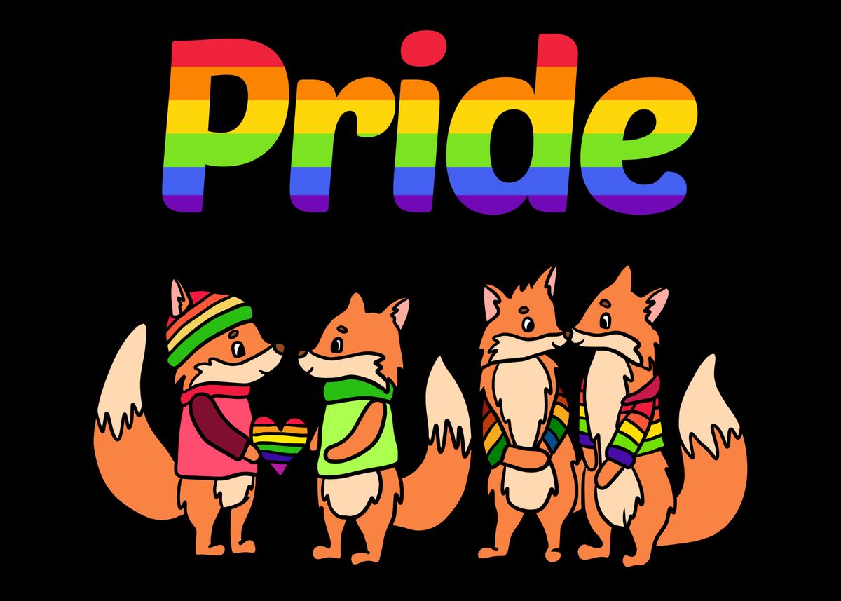 'Lgbt Fox Lgbt Foxes' Poster, picture, metal print, paint by Hexor ...