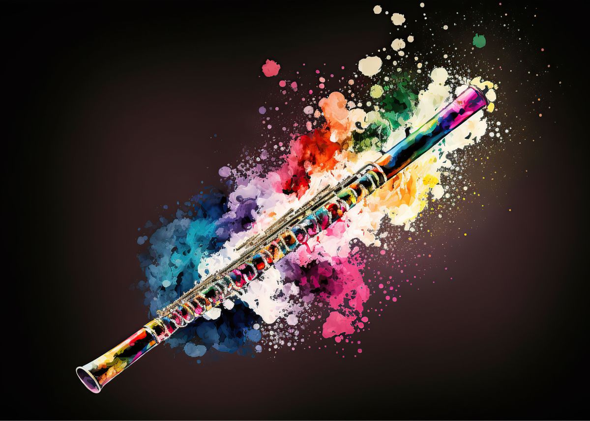 'Colorful flute ' Poster by Childs Space | Displate