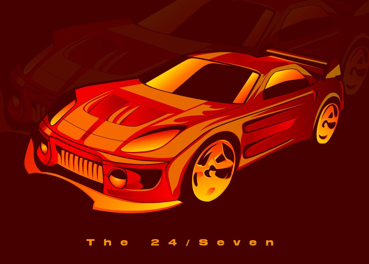 'Mazda RX7 3rd Generation' Poster, picture, metal print, paint by ...