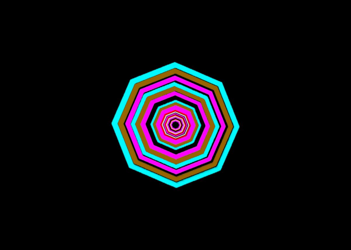 'octagon' Poster, picture, metal print, paint by PLUOCK KOK | Displate