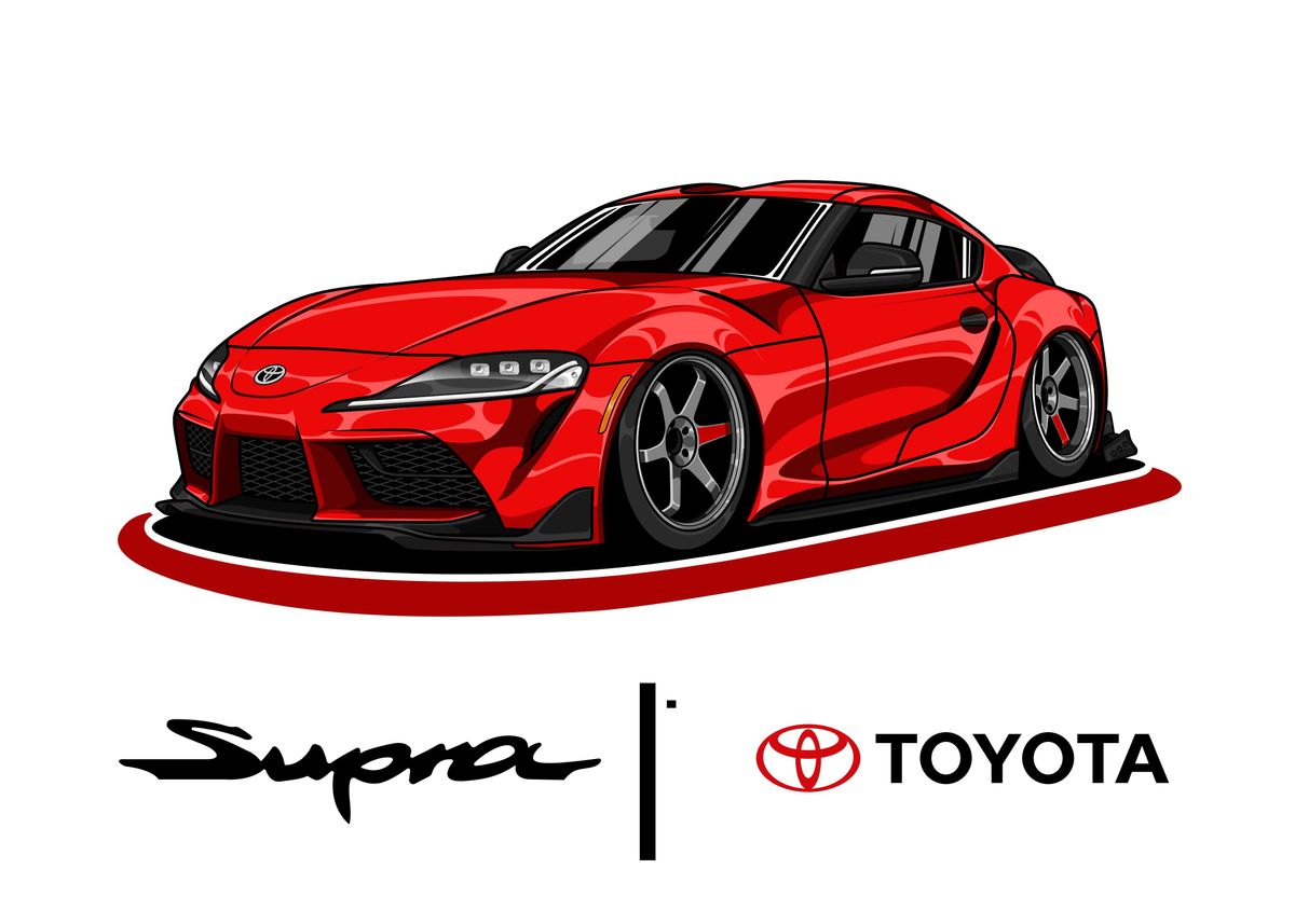 'Toyota Supra A90 Mark V' Poster, picture, metal print, paint by Heru ...