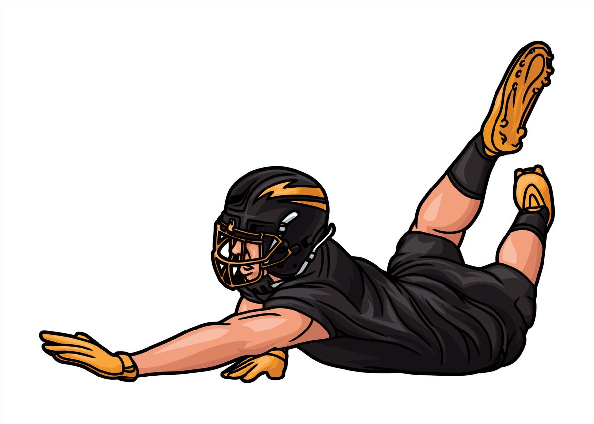 'American Football 10' Poster, picture, metal print, paint by hendra ...