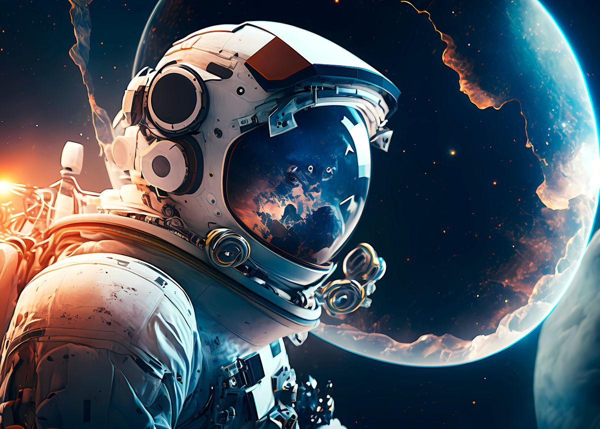 'Space Engineer' Poster, picture, metal print, paint by Artexio | Displate