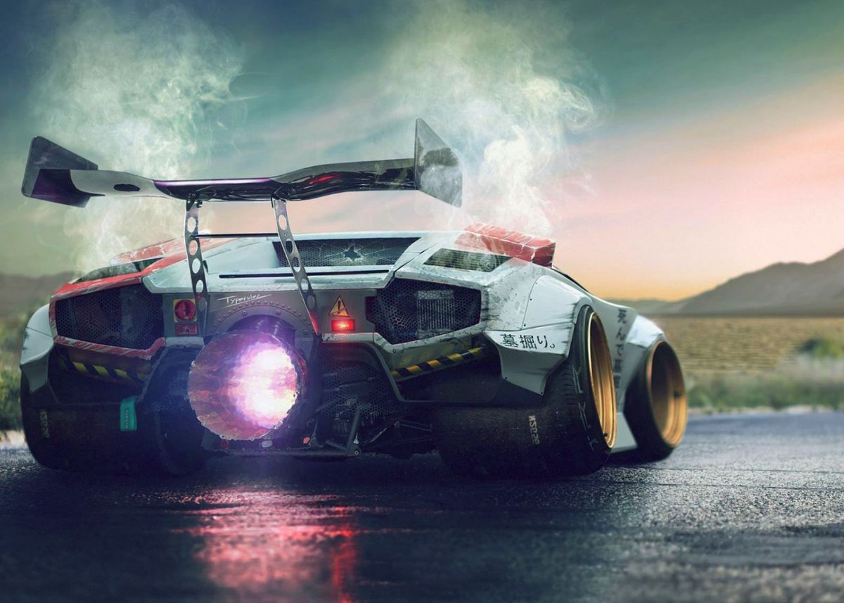 'Lamborghini super power' Poster, picture, metal print, paint by ALPHA ...
